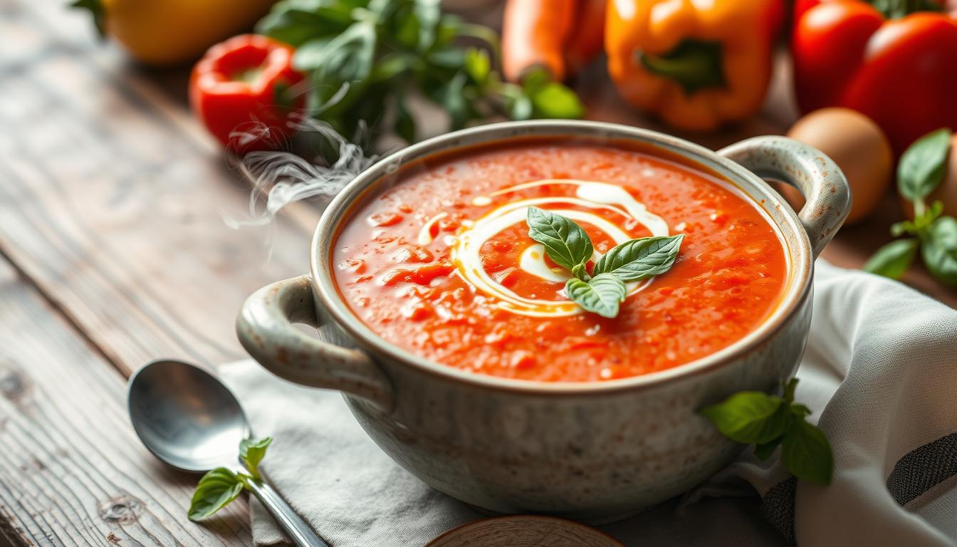 Easy Roasted Red Pepper Soup Recipe | Ready in 30 Min